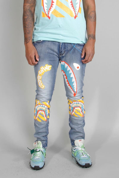 Cooper 9 - Shark Mouth Medium / Light Blue Jean – Empire Clothing Shop